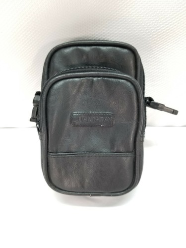 Quantaray Leather Black Padded Compact Digital Camera Bag Zip Pockets ...