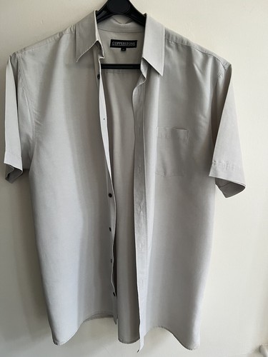 MENS COPPERSTONE SMART SHORT SLEEVE SHIRT STONE COLOUR | eBay UK