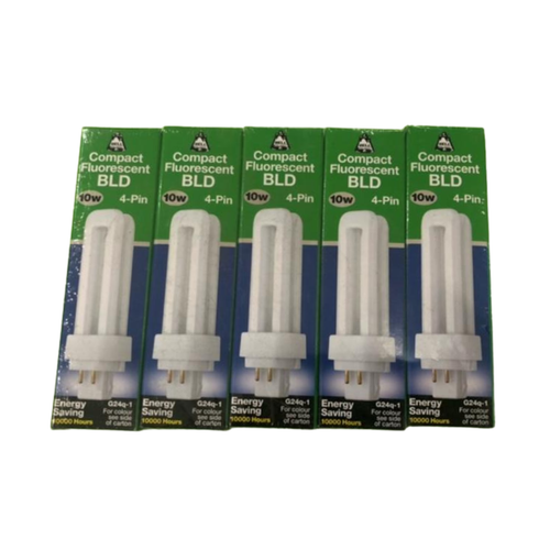 5 X Bell PLC 10W 4pin 840 Cool White BLD CFL COMPACT FLUORESCENT 4000K ...