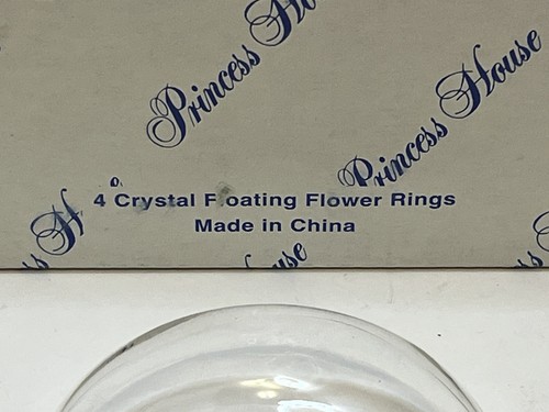 NEW Princess House Set of 4 Crystal Floating Flower Rings Vases #186 | eBay