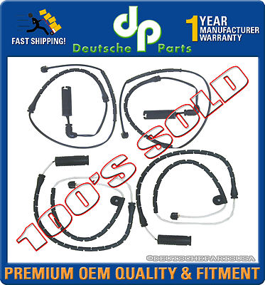 FRONT + REAR BRAKE PAD WEAR SENSOR 34351165579 + 34351165580 SET 4 for ...