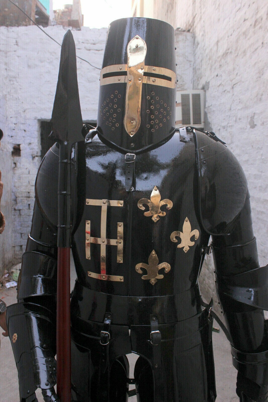 Full Knight Suit Of Armor Crusader Combat Full Body Armor Costume With ...