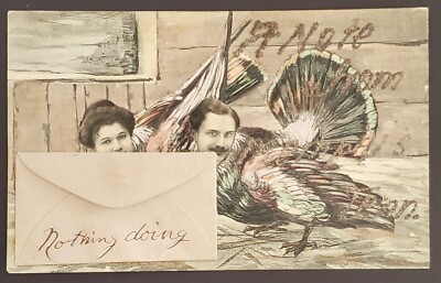Humor Thanksgiving Postcard Turkeys with Human Heads Add-on Mini ...