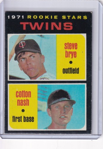 1971 Topps Baseball #391 Twins Rookies - Steve Brye / Cotton Nash RC | eBay