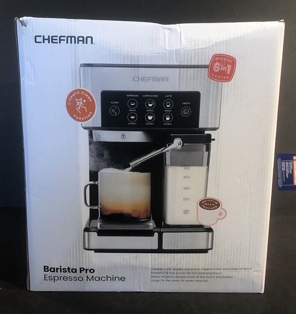 Chefman Barista Pro Espresso Machine -Stainless Steel, 1.8 Liters for ...