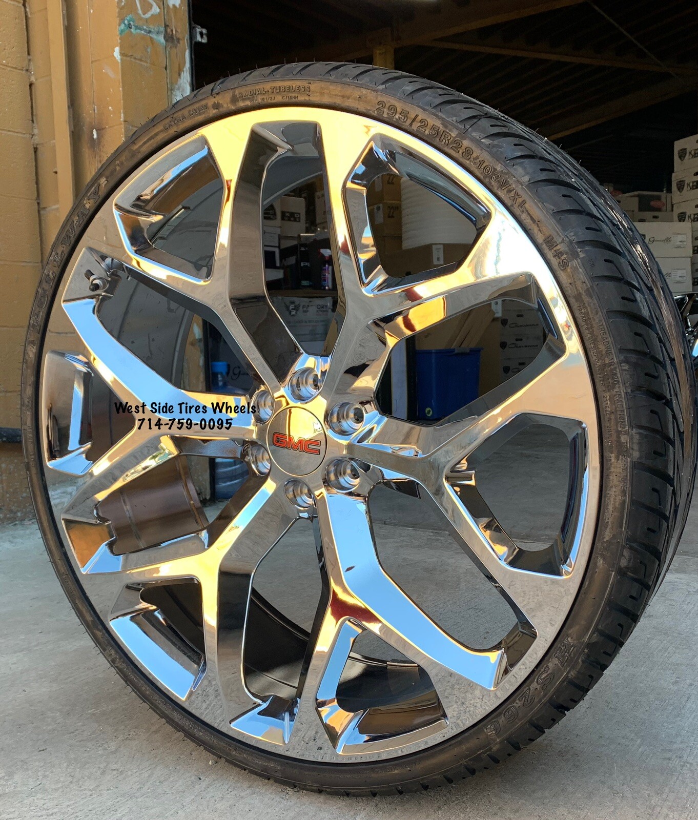 28" Chevy Tahoe Silverado GMC Sierra Yukon Snowflake Chrome Wheels Rims ...