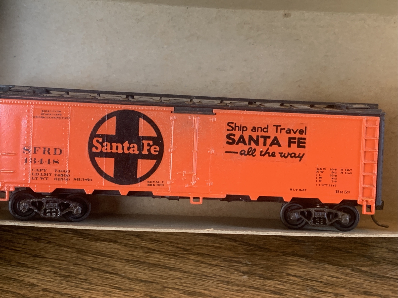 Athearn HO Gauge Custom Santa Fe ATSF 40 Reefer #13448 | eBay