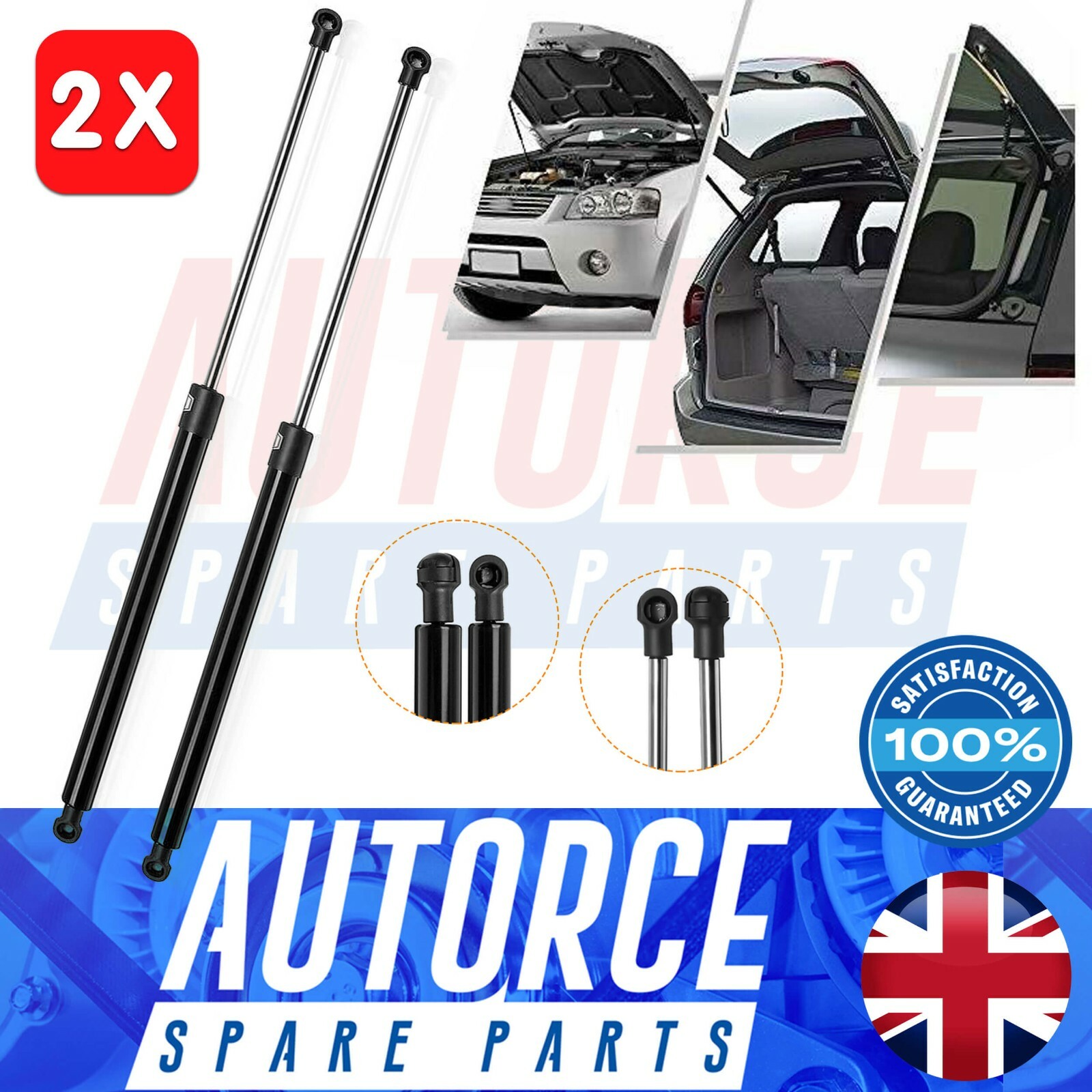 2X Tailgate Boot Gas Struts For Toyota Yaris Vitz 2005-2014 Hatchback ...