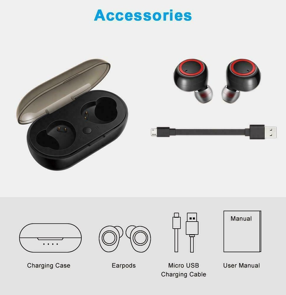 A-TECH Bluetooth Earbuds Wireless Earphones Noise Canceling Stereo ...