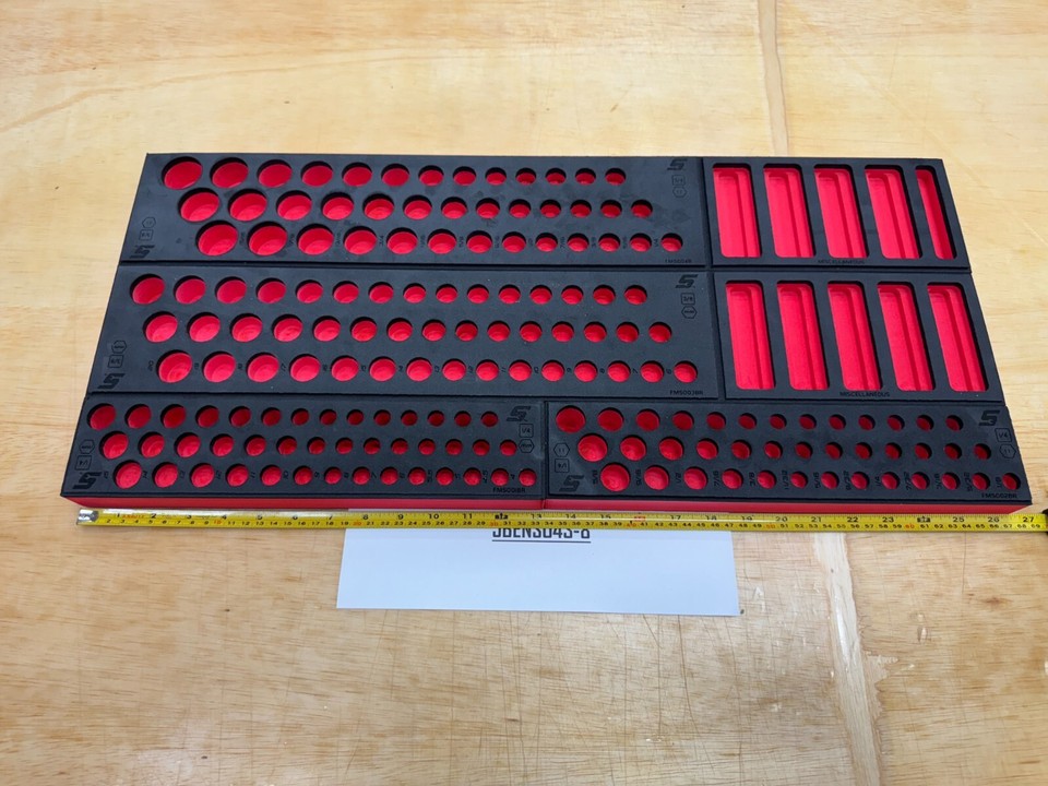 Snap-on Tools RED 4pc Foam Trays for 1/4" 3/8" Drive Metric SAE Sockets ...
