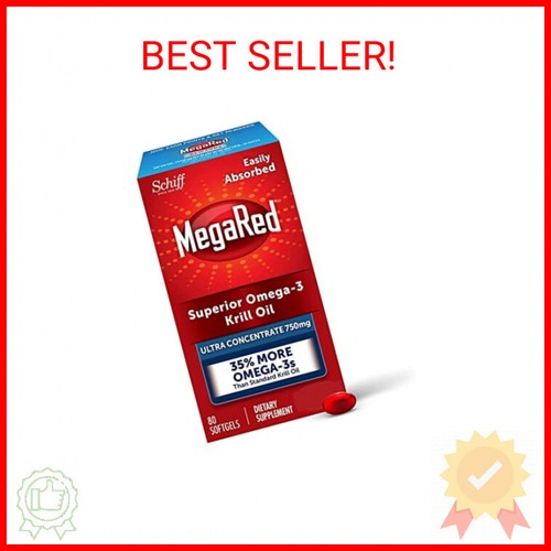 MegaRed Ultra Strength Krill Oil Omega 3 Supplement, 750mg Krill Oil ...