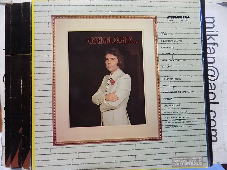 RAPHAEL CANTA... PRONTO LP FROM 1977 | eBay