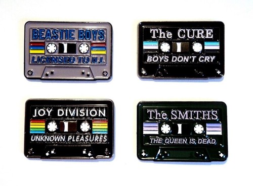 Cassette Tapes Rock Band Hits Enamel Metal Pins Brooches Badge Lapel ...