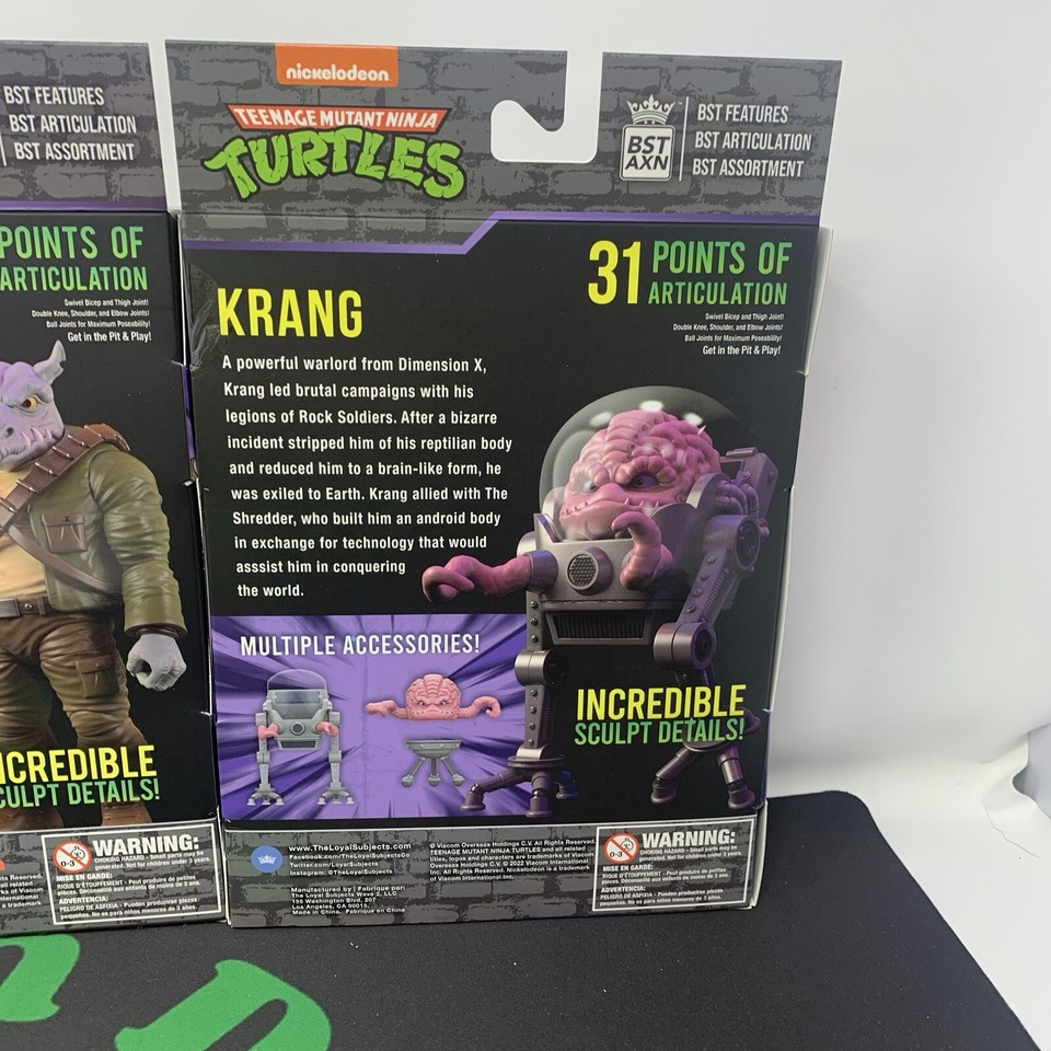 BST AXN Teenage Mutant Ninja Turtles Villains Lot Krang Bebop ...