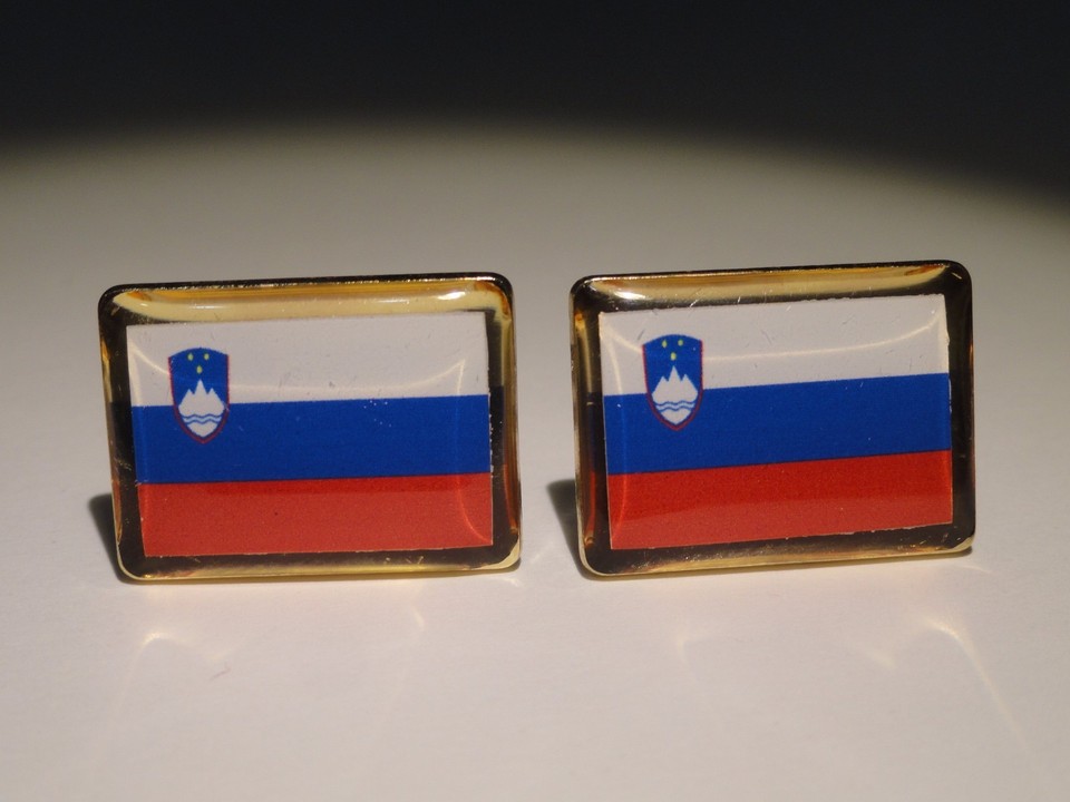 Slovenia Flag Cufflinks Eastern Europe European Slovenian Balkan | eBay ...
