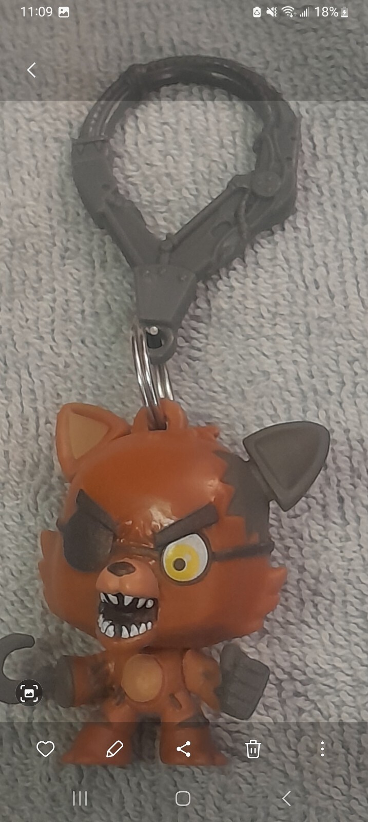 Five Nights At Freddys FNAF Hangers foxy Figure Key Chain Clip 2015 ...