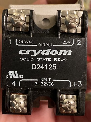 CRYDOM D24125 Solid State Relay SSR Output 230V 125A Input 3-32VDC RS ...