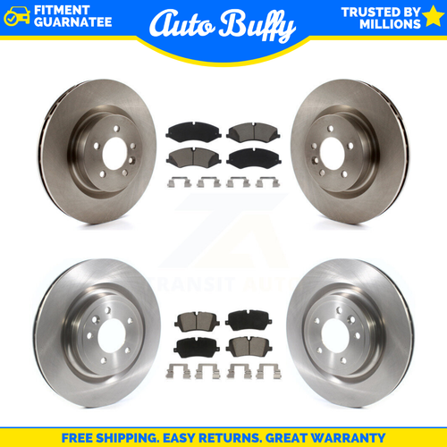 [Front+Rear] Brake Rotors & Ceramic Pad Kit For Land Rover Range Sport ...
