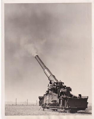 VINTAGE MILITARY US WEAPONRY 85 TONS HUGE 280mm ATOMIC GUN 1952 Photo Y ...