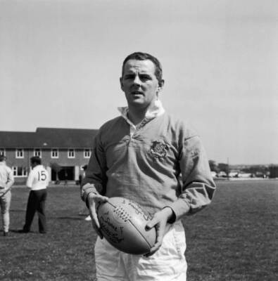 British Lions Rugby Team Captain Tom Kiernan At Eastbourne 1968 Old ...