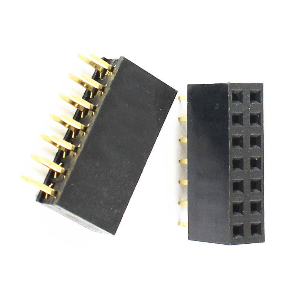 20Pcs 2x7 14 Pin 2.54mm Double Row Female Straight Header Pitch Socket ...