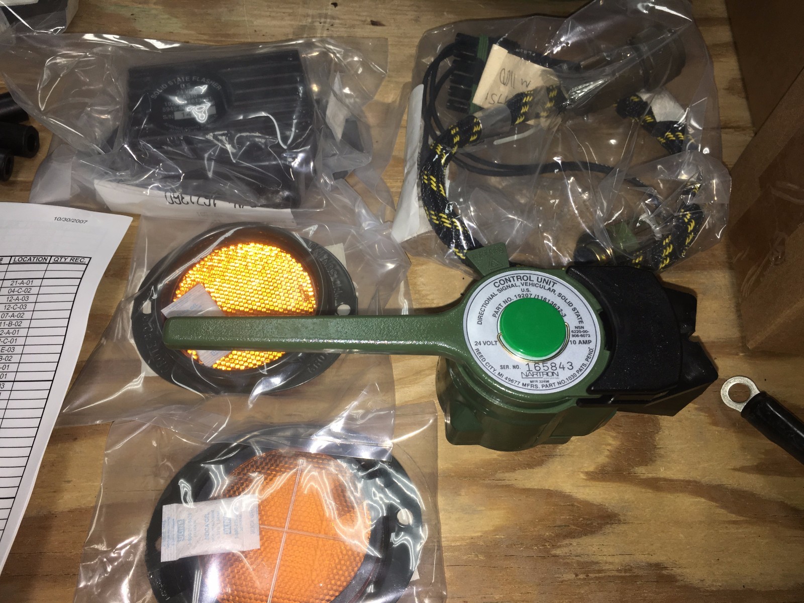 MILITARY LVS CAB DASH Headlight Turn Signal KIT MRAP OSHKOSH LVSR TRUCK ...