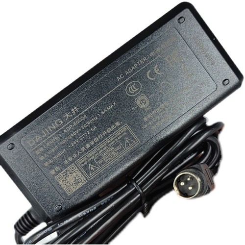 3Pin AC Adapter Original Dajing Charger ADP-60D24 Power Cord 24V 2.5A ...