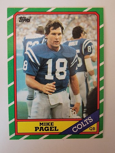 1986 Topps Mike Pagel card #315 Indianapolis Colts | eBay
