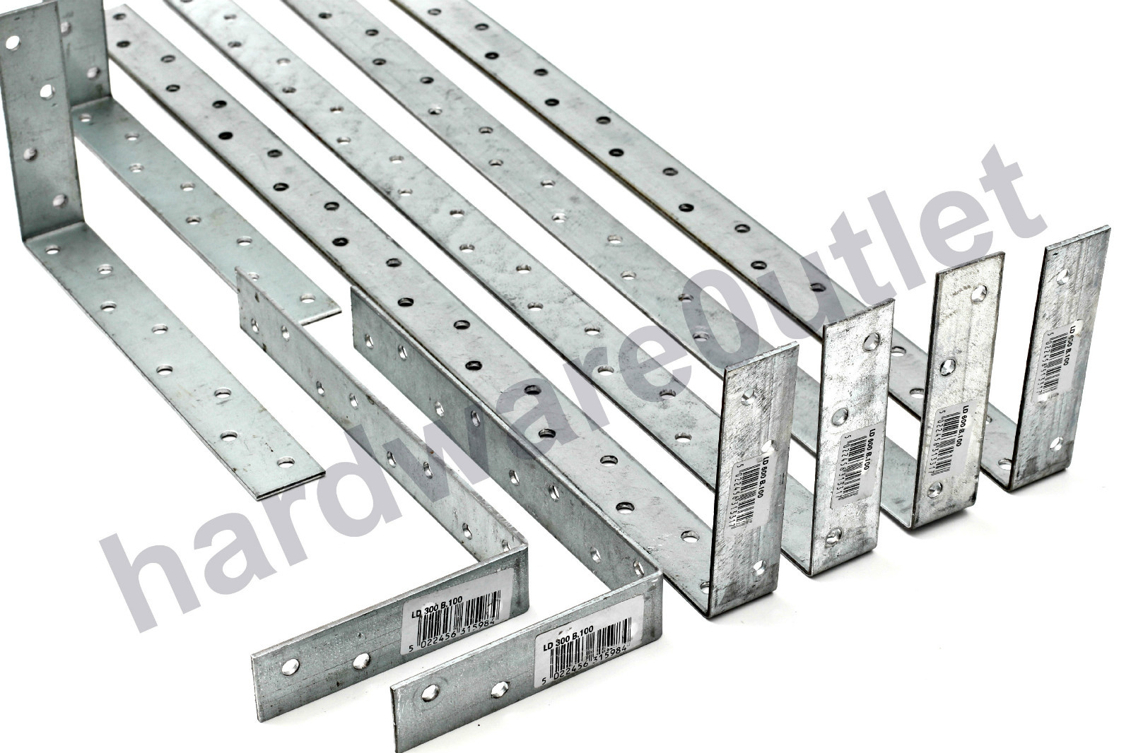 1 x Galvanised Restraint Strap Bent @100 mm 1000 - 1200 mm Long - 27.5 ...