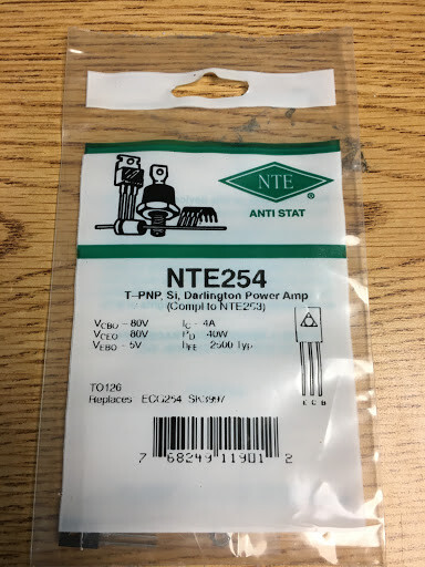 NTE NTE254 T-PNP, Si, Darlington Power Amp | eBay
