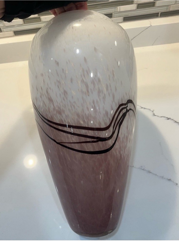 Purple Glass Vase 14” High Very Heavy | eBay