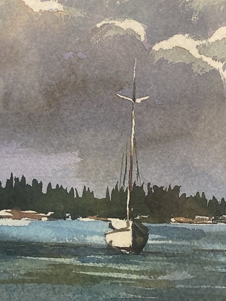 Vintage Watercolor Print Of The Bahamas Malcolm Rae Certificate Authen ...