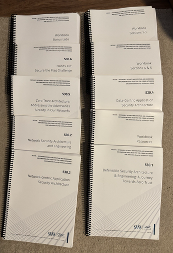 SANS SEC530 Defensible Security Architecture books - GIAC GDSA | eBay