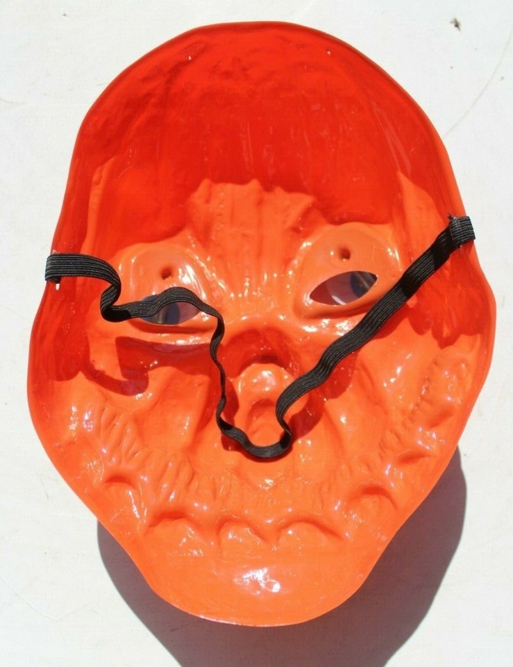Creepy Pumpkin Half Mask With Googly Wiggly Eyes Halloween Costume ...