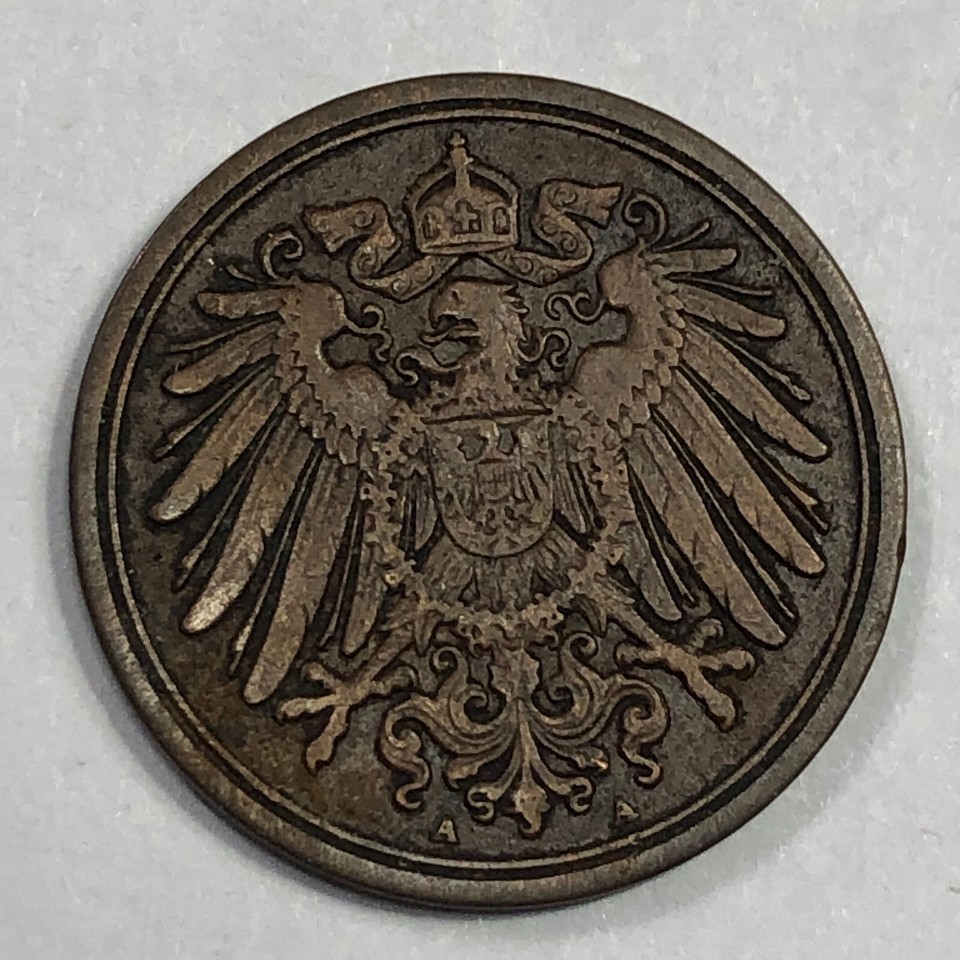 1892-A Deutsches Reich One Pfennig Foreign Coin #2234 | eBay
