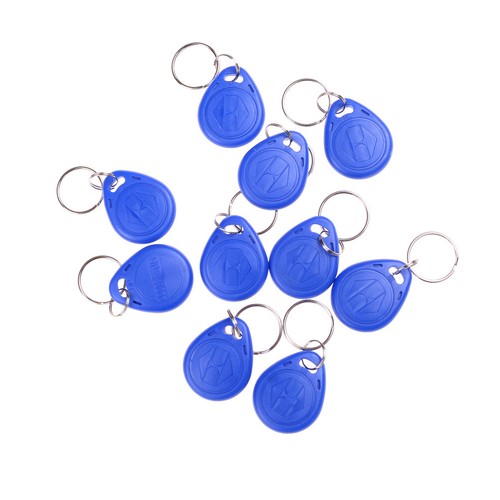 10pcs EM4305 Copy Rewritable Writable Rewrite RFID Tag Key Ring Card ...