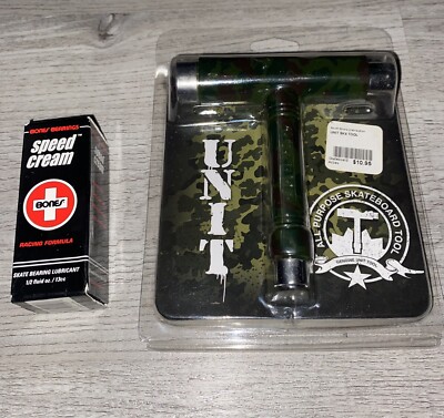 UNIT SKATEBOARD TOOL MULTI-FUNCTIONAL CAMO w/ BONES SPEED CREAM | eBay