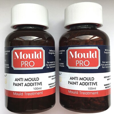 2x 100ML Anti Mould & Anti Fungal Paint Additive Large Size For ...