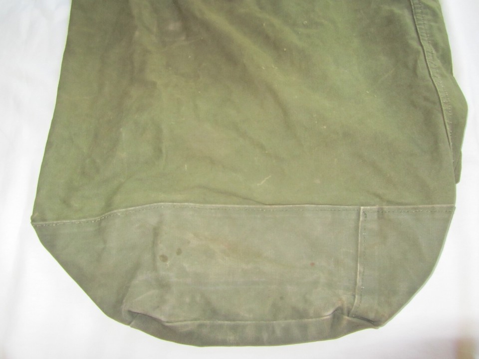 VIETNAM WAR 1968 US MILITARY COTTON DUCK CANVAS DUFFLE BAG - STENCILED ...