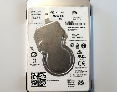 Seagate ST2000LM007 1R8174-120 TK Thailand SS22 (ZDZM) 2.5" 2TB Sata ...