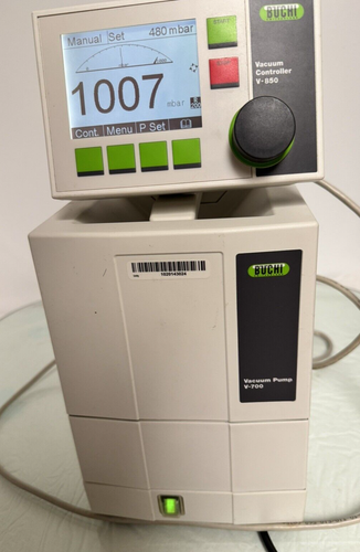 BUCHI V-700 Dual-Head PTFE Diaphragm Vacuum Pump with V-850 Controller ...