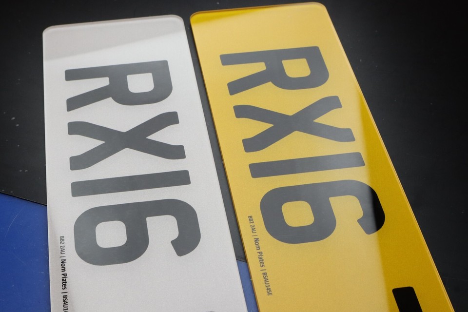 FRONT + BACK PAIR Luxury HD PRINT MOT/ROAD Legal Car Registration ...
