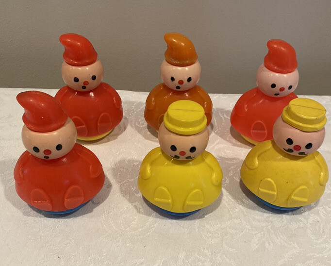 Vintage 1970's Fisher Price 3 Men in a Tub Weebles Figures Lot Of 6 ...