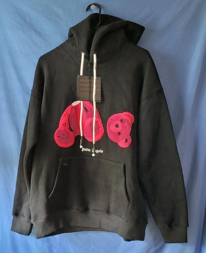 Palm Angels Men's Bear Hoodie Black Purple Pink Bear NWT Size L | eBay