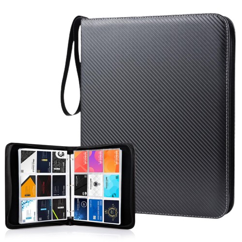 Trading Card Binder, 900 Pockets Sleeves with Zipper, Double Sided ...