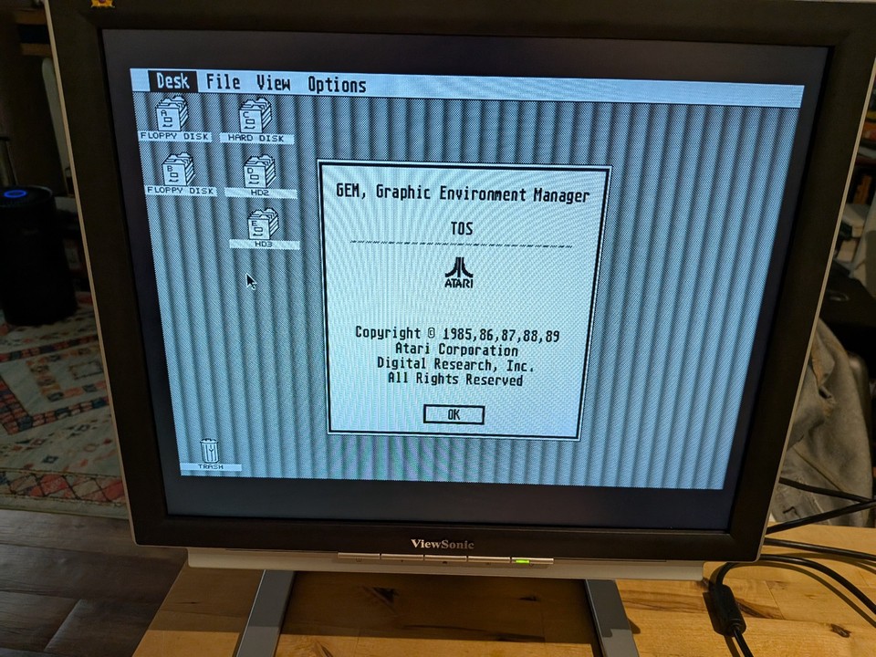 Atari 1040ST Computer / UltraSatan HDD / PicoPSU / VGA + Mouse Adapters ...