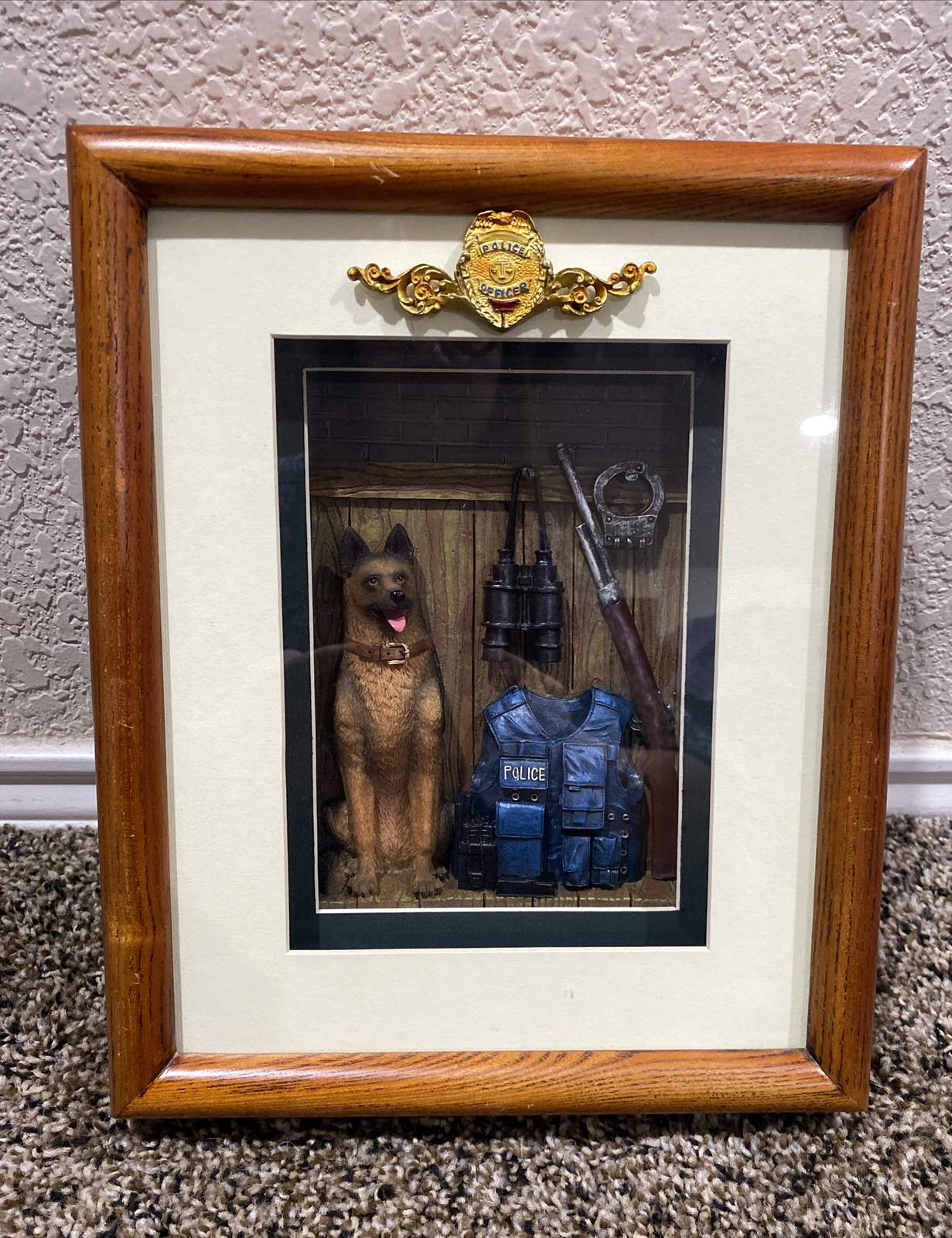 BlueHats of Bravery Wall Hanging Police Officer Shadow Box 9x11 Picture ...