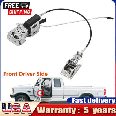 Front Left Driver Side Door Lock Latch W/Cable Rod For 92-96 Ford F150 ...