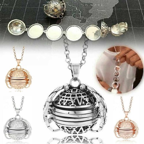 Magic Box Necklaces Memory Floating Locket 4/5 Photo Locket Angel Wings ...