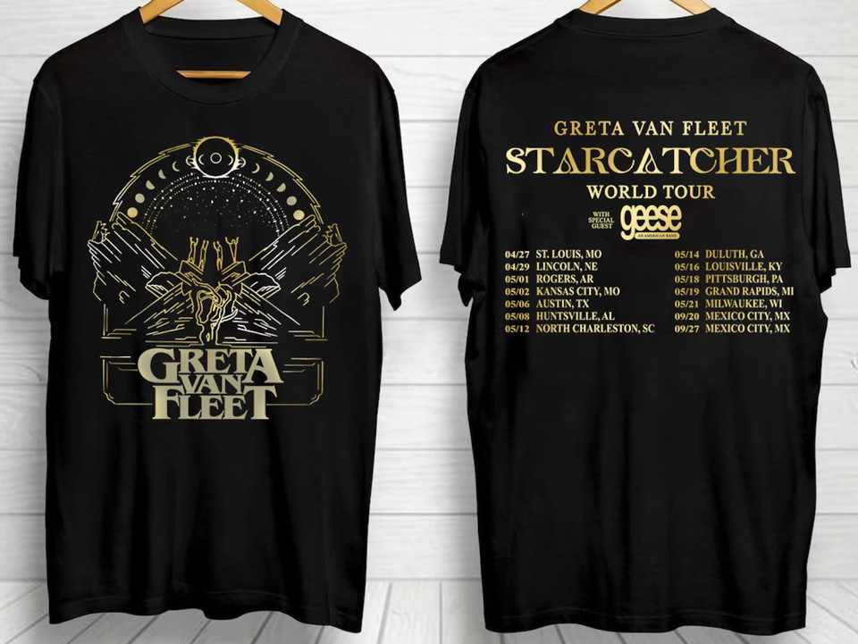2024 Greta Van Fleet Starcatcher World Tour Unisex T … - Gem